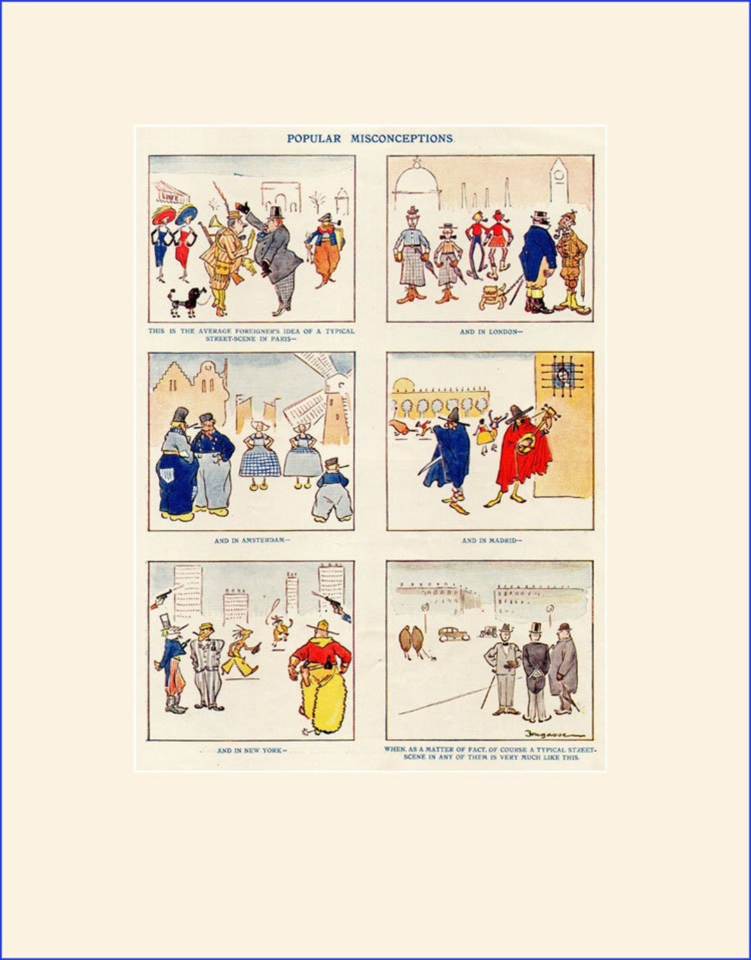 Punch Cartoon - Popular Misconceptions - Etsy