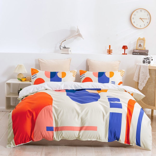 Modern Duvet Cover Colorful - Etsy