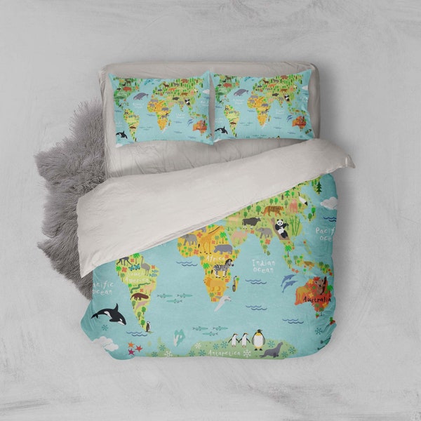 Map Duvet Cover - Etsy