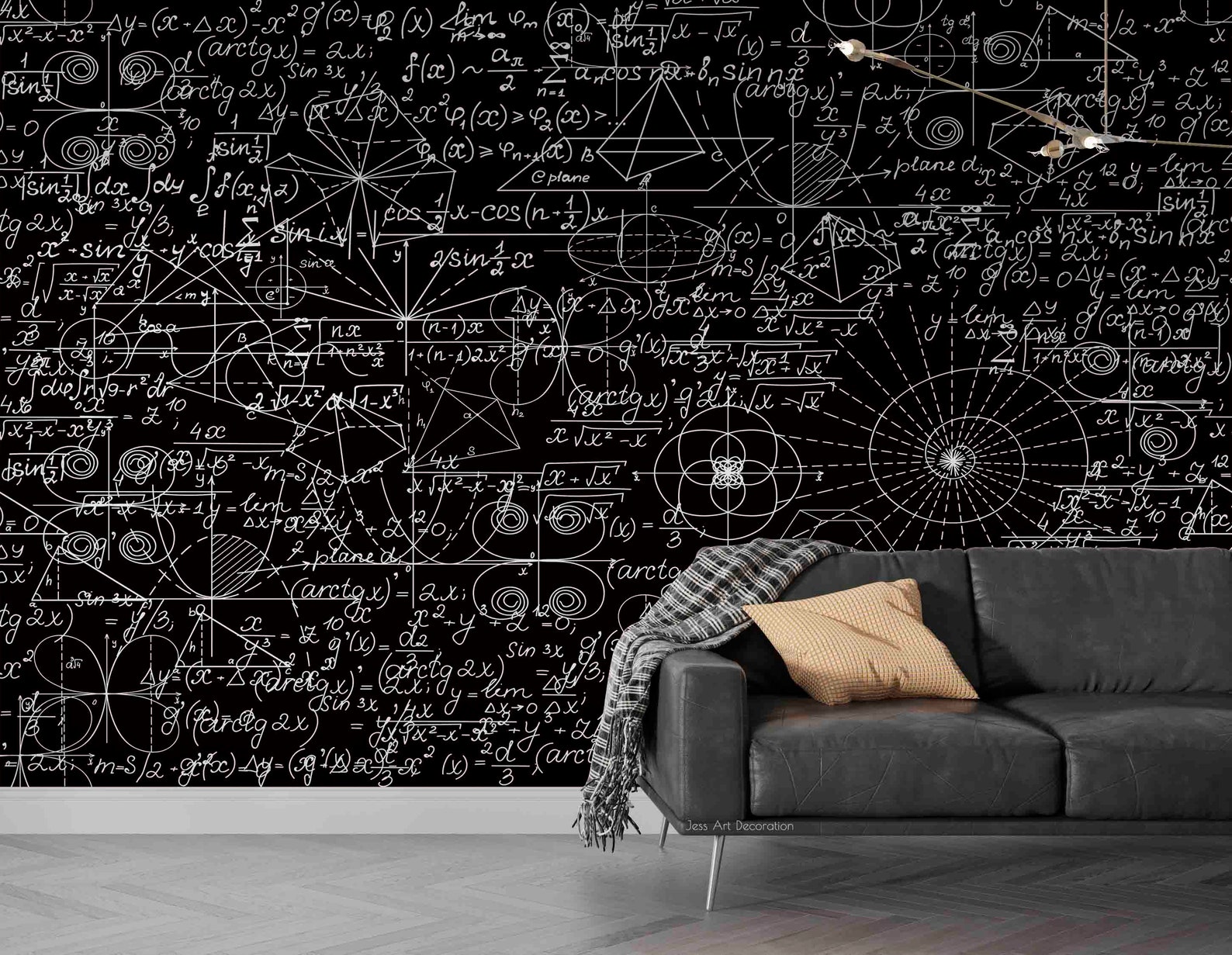 3D Mathematic Wallpaper, Formula Wall Mural, Graphics Wall Decor ...
