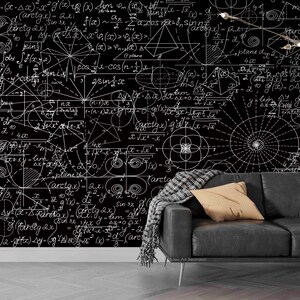 3D Mathematic Wallpaper, Formula Wall Mural, Graphics Wall Decor ...