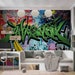 3D Abstract Graffiti Letters Wallpaper Removable - Etsy