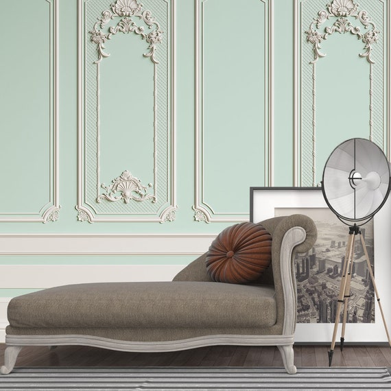 Cornice With Paintable Wallpaper Cornice Wallpaper Etsy UK