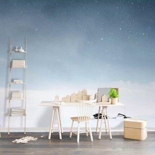 3D Starry Sky Wallpaper Blue Wall Mural Moon Wall Decor - Etsy Australia