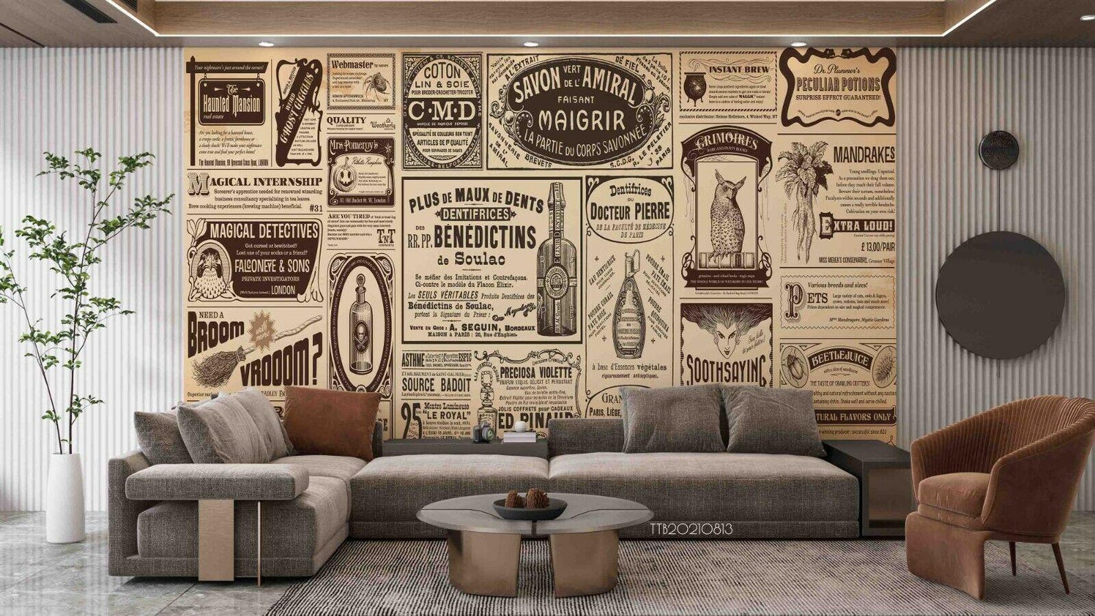 Retro Newspaper Texture Peel and Stick Wallpaper Mural - Etsy