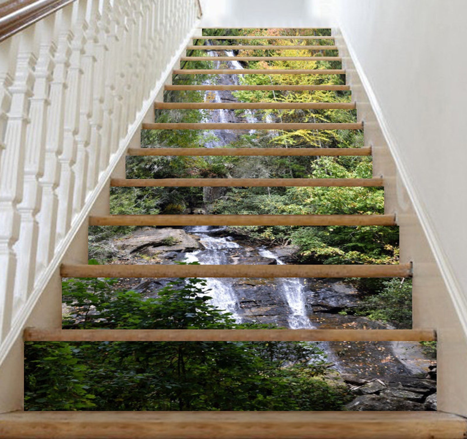 3D Water Fall Stair Risers Mural PVC Sticker Mural Photo Mural - Etsy