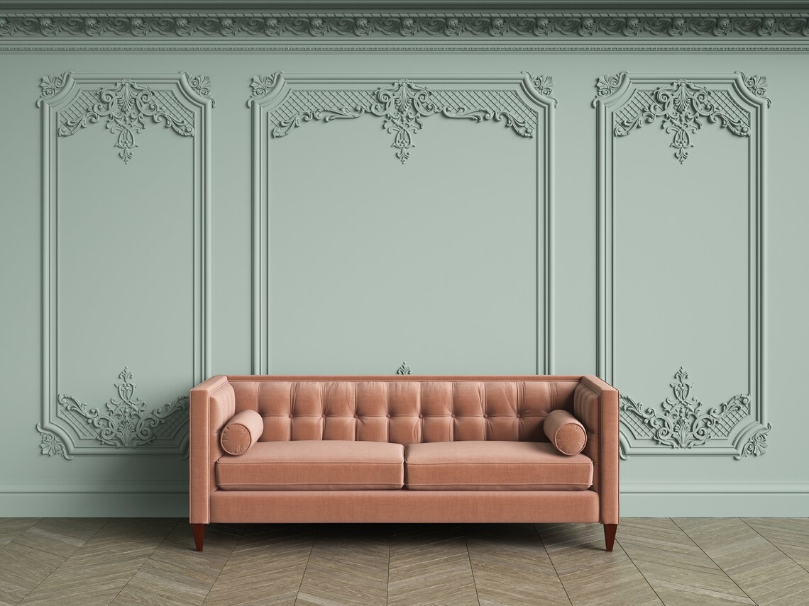 3D Cornice Wall Mural Wallpaper, European Classic Decor, Peel and Stick ...