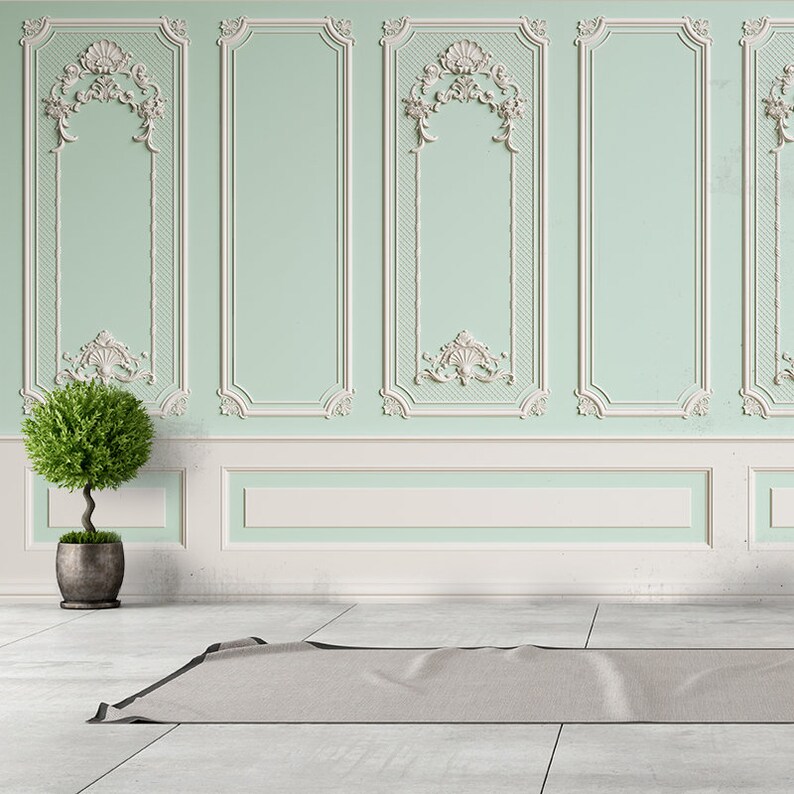 3D Molding Wallpaper, Embossed Cornice Wall Mural, Peel and Stick - Etsy