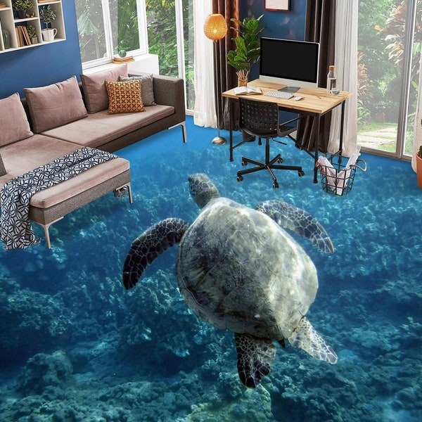 3d Ocean Vinyl Flooring - Etsy