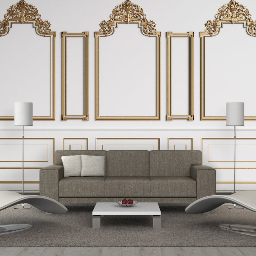 3D Embossed Cornice Wall Mural, Classic Peel and Stick Wallpaper - Etsy