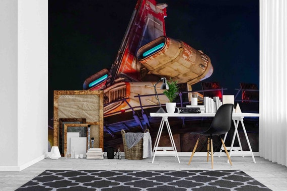 3D Space Spaceship Sci Fi Wallpaper Removable Wallpaper-peel | Etsy