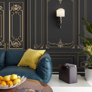 3D Molding Wallpaper Interior Wall With Cornice Wall Mural - Etsy Australia