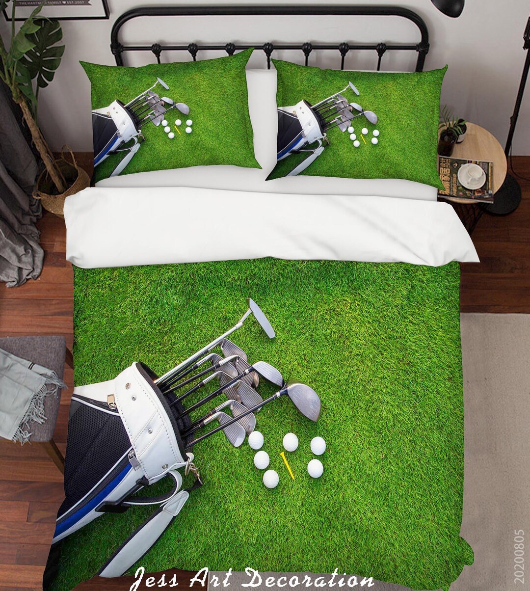 3D Golf Course Bedding Set, Microfiber Duvet Cover - Etsy