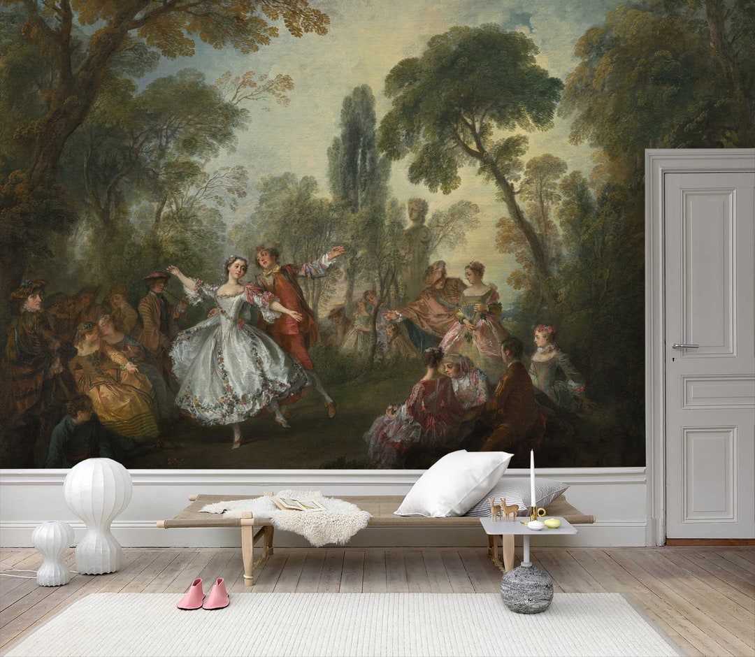 Dancer Wall Mural, Vintage Oil Painting Wallpaper, Peel and Stick - Etsy