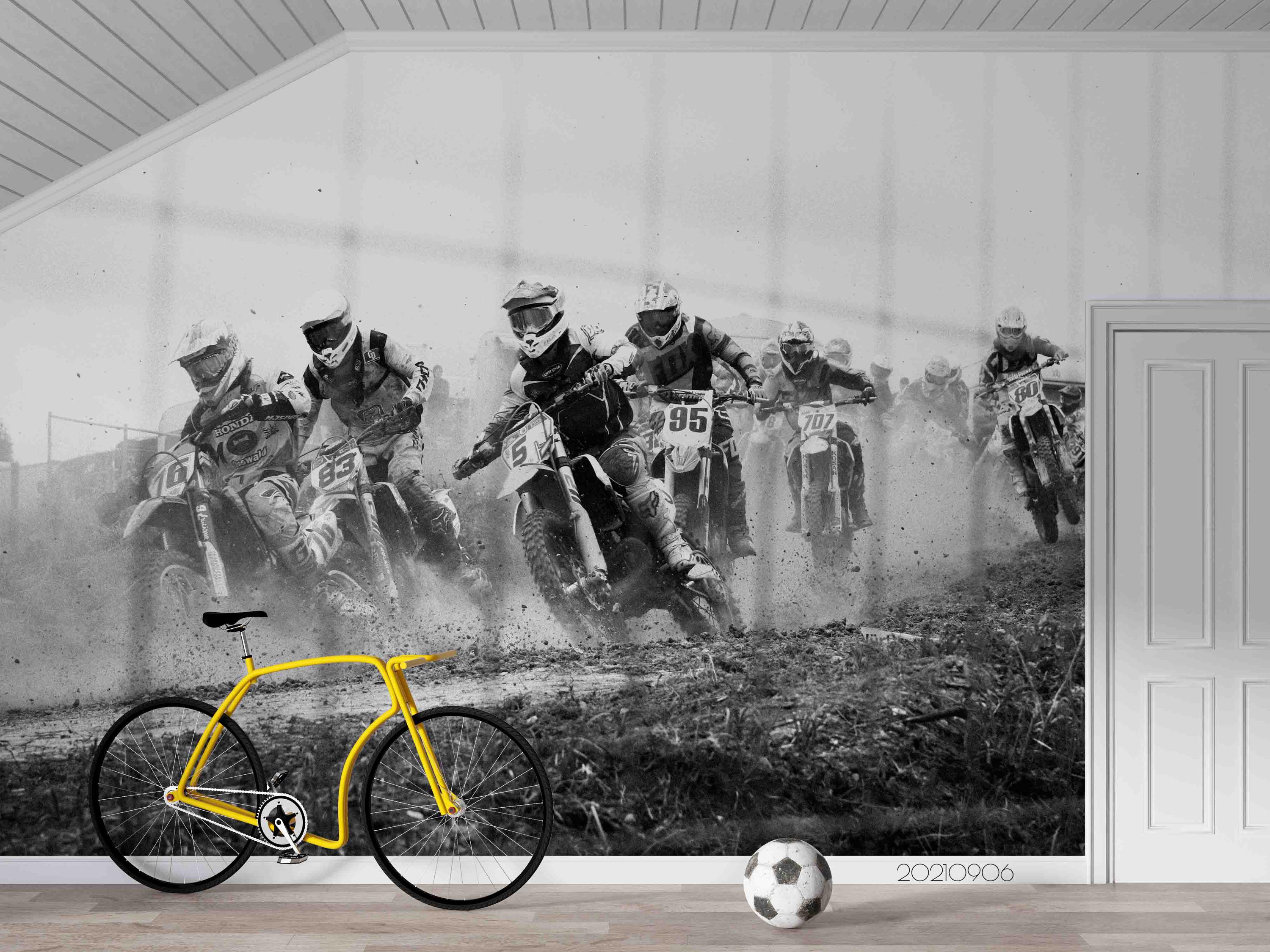Motocross Racing Wallpaper Mural – Peel and Stick 3D Wall Art - Etsy