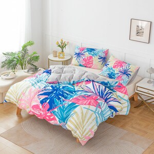 3D Leaves Duvet Covers Set, Pattern Quilt Cover, Vintage Bedding Set ...