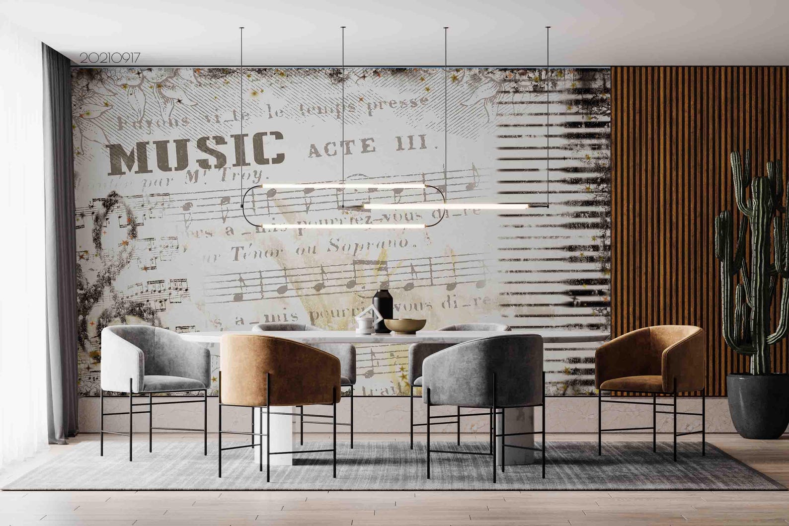 Retro Music Score Wall Mural – Peel and Stick Wallpaper - Etsy
