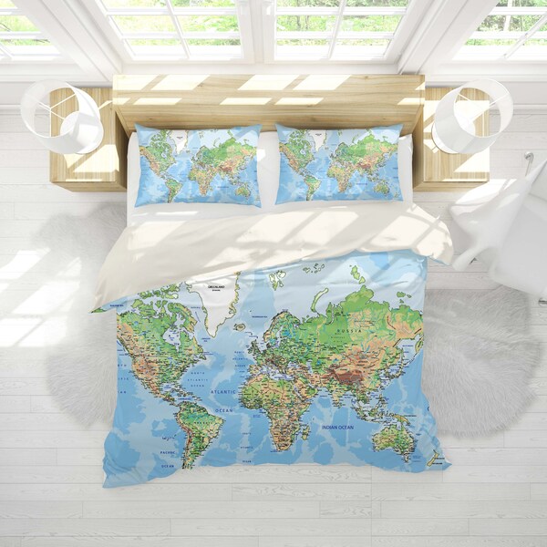Map Quilt - Etsy