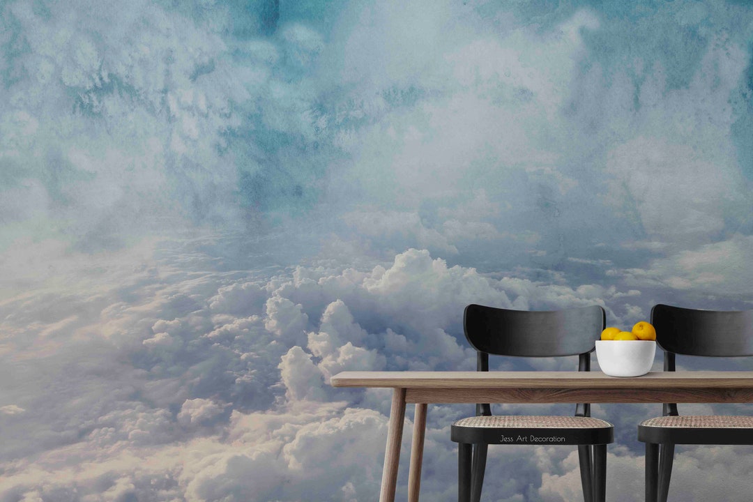 3D Clouds Wallpaper, Sky Wall Mural, Dreamy Wall Decor, Scenery Wall ...
