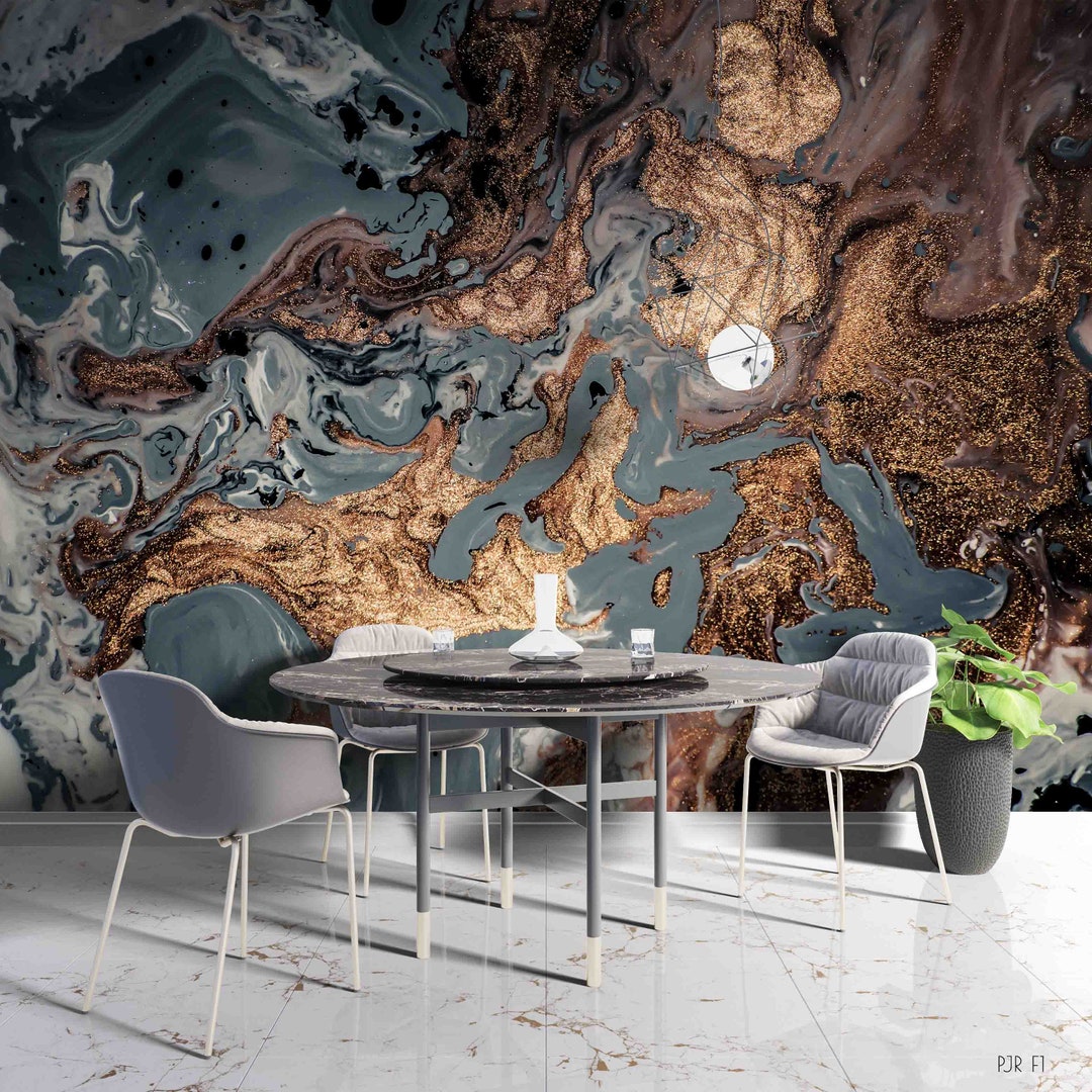 Brown Marble Texture Wallpaper, Peel and Stick Wall Mural - Etsy