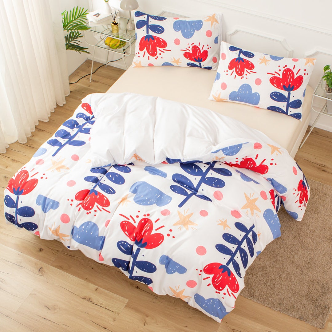 3D Floral Duvet Covers Set, Clouds Quilt Cover, Star Bedding Set ...