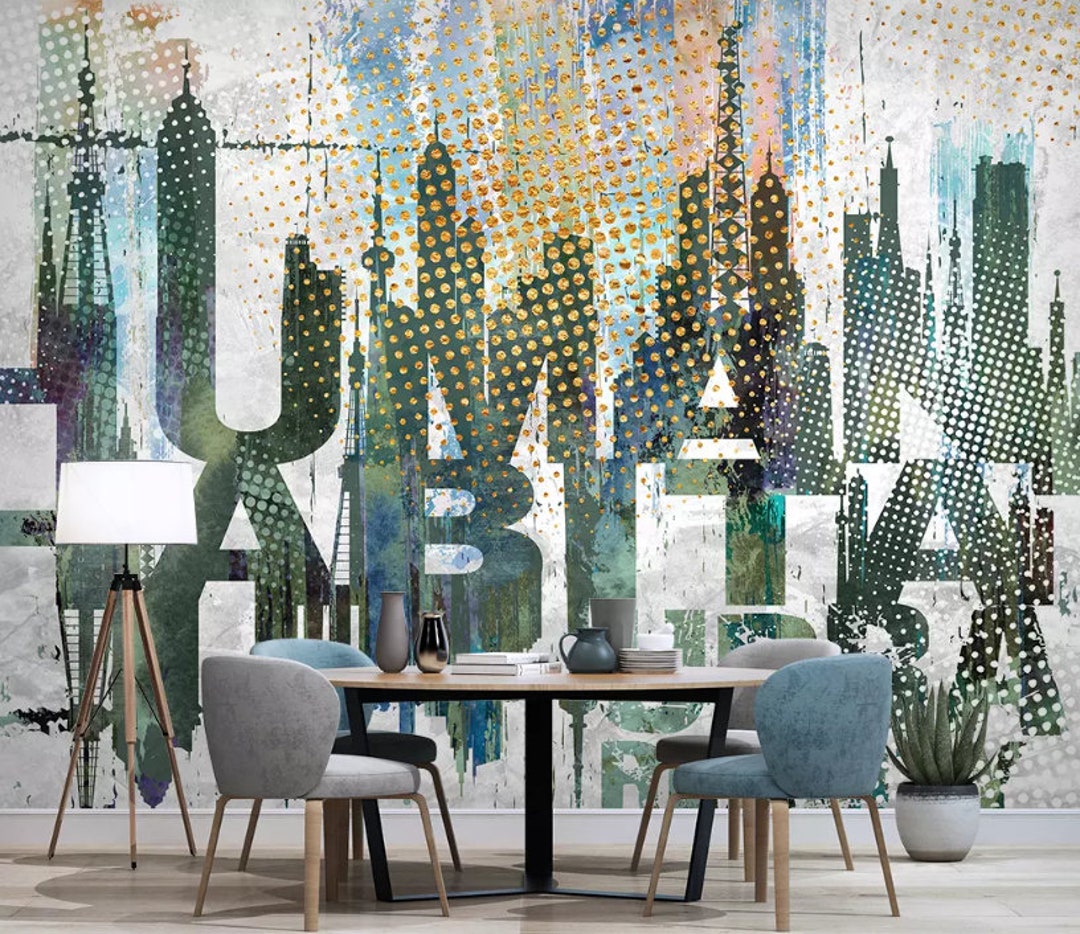 3D Cactus Wallpaper, Urban Wall Mural, Industrial Wall Decor, Old Wall ...