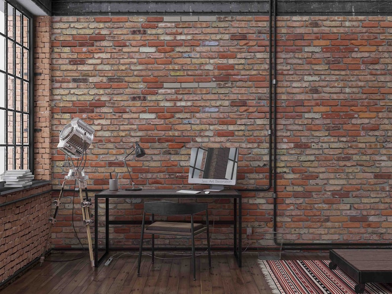3D Red Brick Wall Mural, Texture Wallpaper, Peel and Stick - Etsy