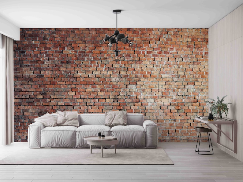 3D Red Brick Wallpaper, Shabby Chic Wall Decor, Peel and Stick Mural - Etsy