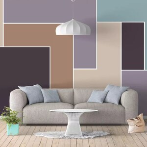 3D Square Wallpaper Geometric Wall Mural Minimalist Wall - Etsy