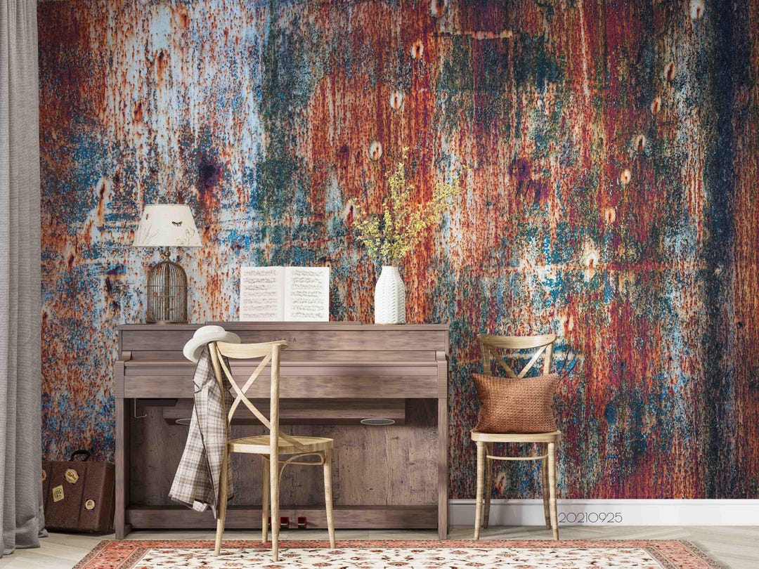 Retro Texture Wall Mural – 3D Art Pattern, Peel and Stick Wallpaper - Etsy