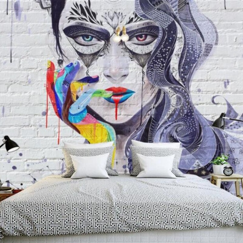 Face Wall Mural - Etsy