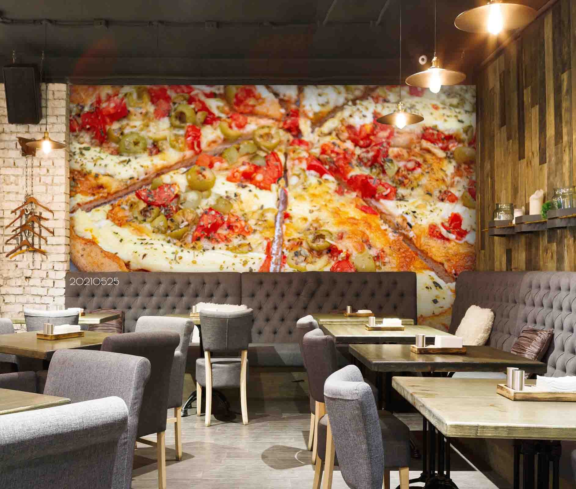 3D Pizza Wallpaper, Cheese Wall Mural, Peel and Stick - Etsy Australia