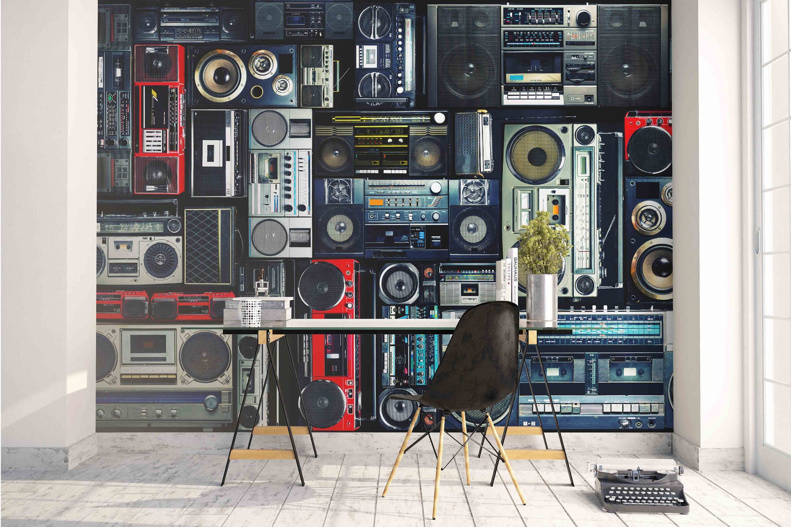 3D Radio Wall Wallpaper Boomboxs Wall Mural Tape Machine - Etsy Australia