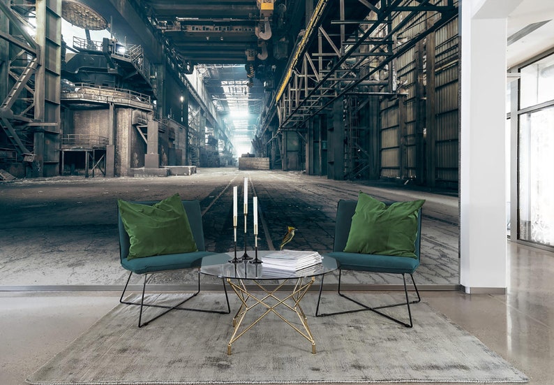 3D Factory Wallpaper Abandoned Wall Mural Dim Wall Decor - Etsy Australia