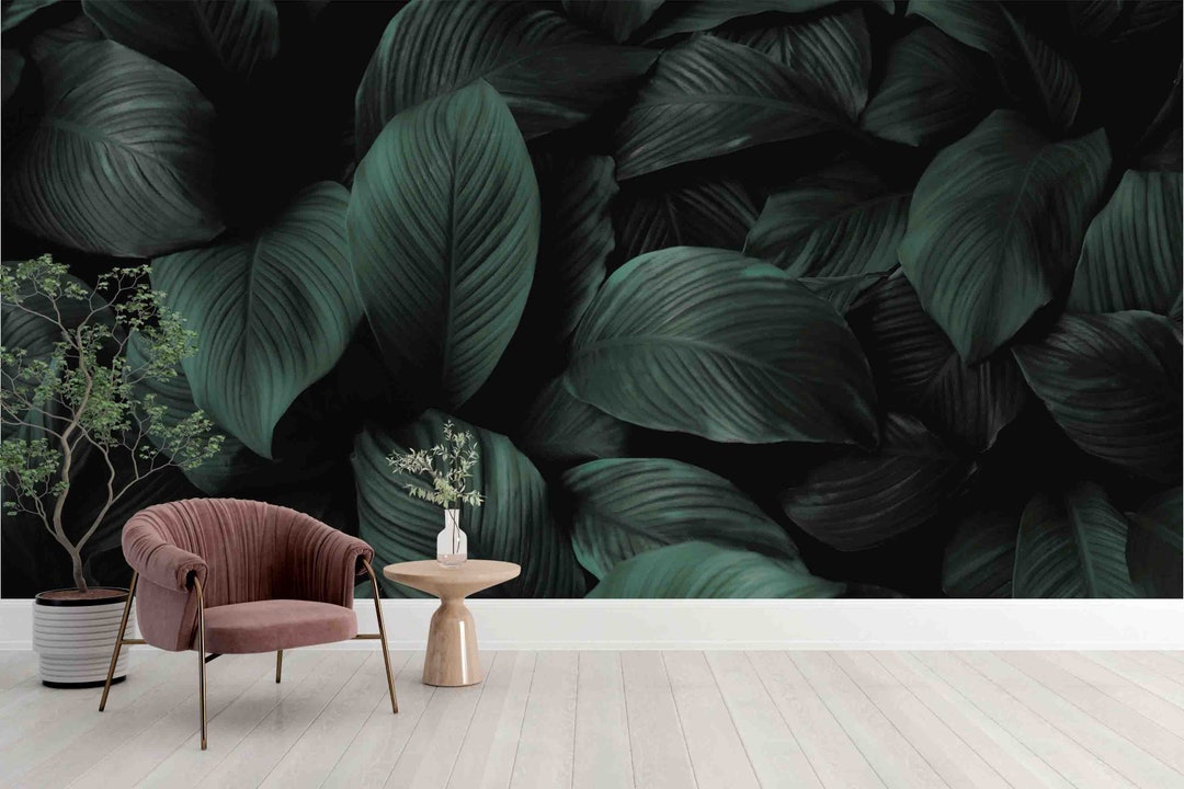 3D Leaves Wallpaper, Green Wall Mural, Plant Wall Decor, Reality Photo ...