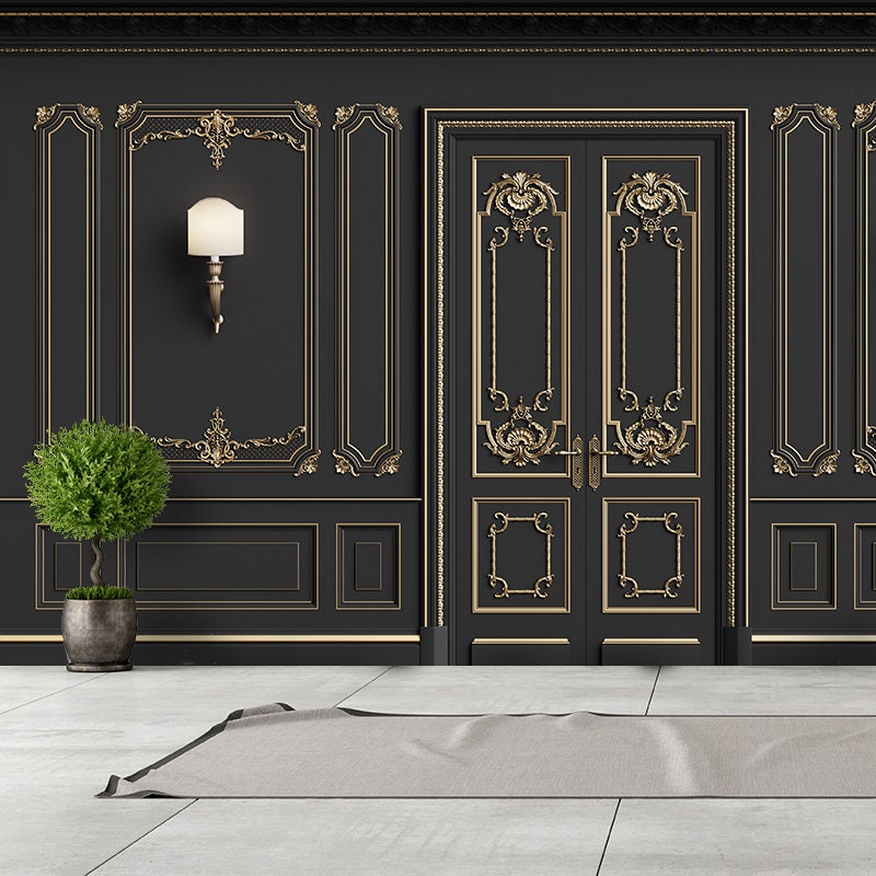 3D Molding Wallpaper Interior Wall With Cornice Wall Mural - Etsy Australia