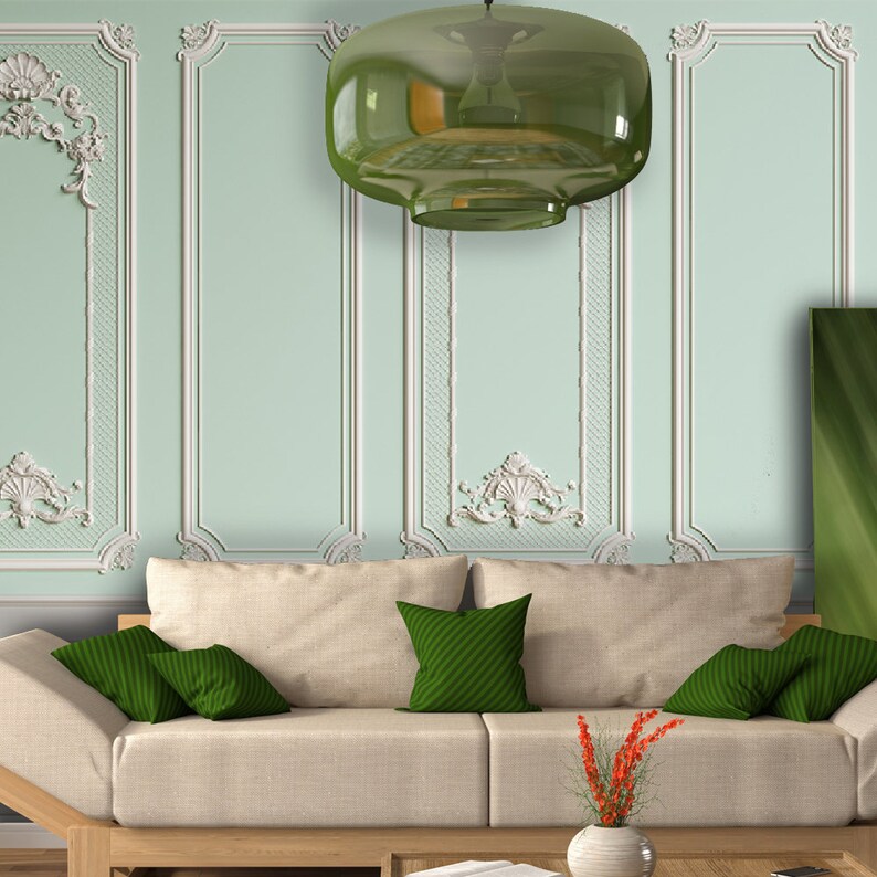 3D Molding Wallpaper, Embossed Cornice Wall Mural, Peel and Stick - Etsy