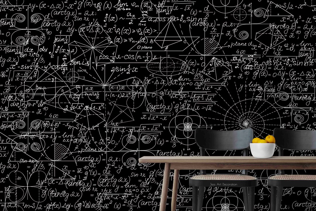 3D Mathematic Wallpaper, Formula Wall Mural, Graphics Wall Decor ...