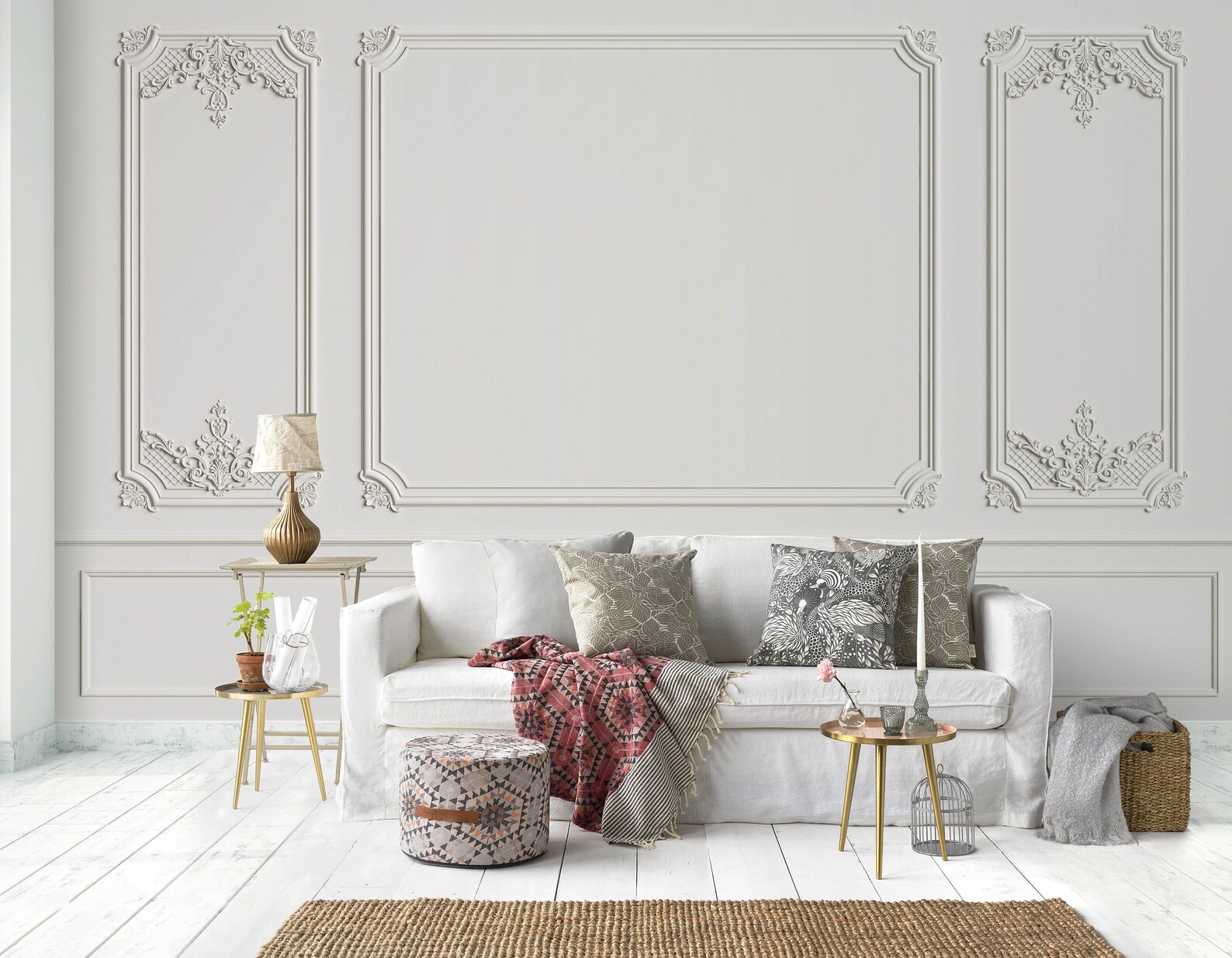3D Molding Wallpaper, Cornice Wall Mural, Peel and Stick, Removable ...