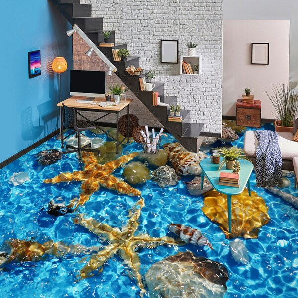 3d Ocean Vinyl Flooring - Etsy