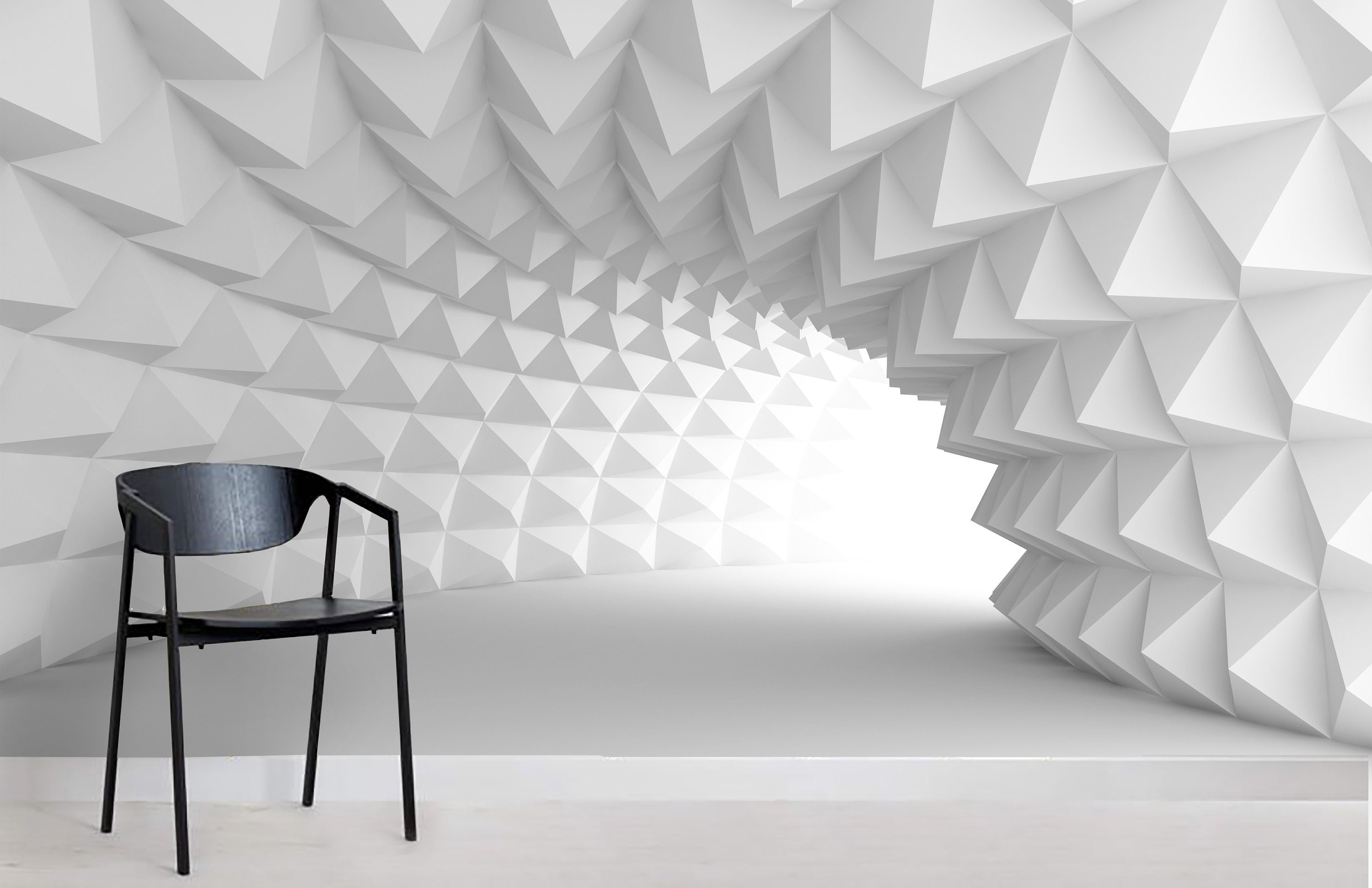 White 3d Geometric Background