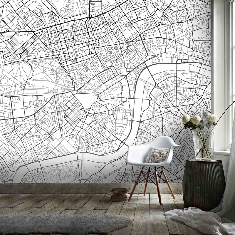 Map Wallpaper - Etsy