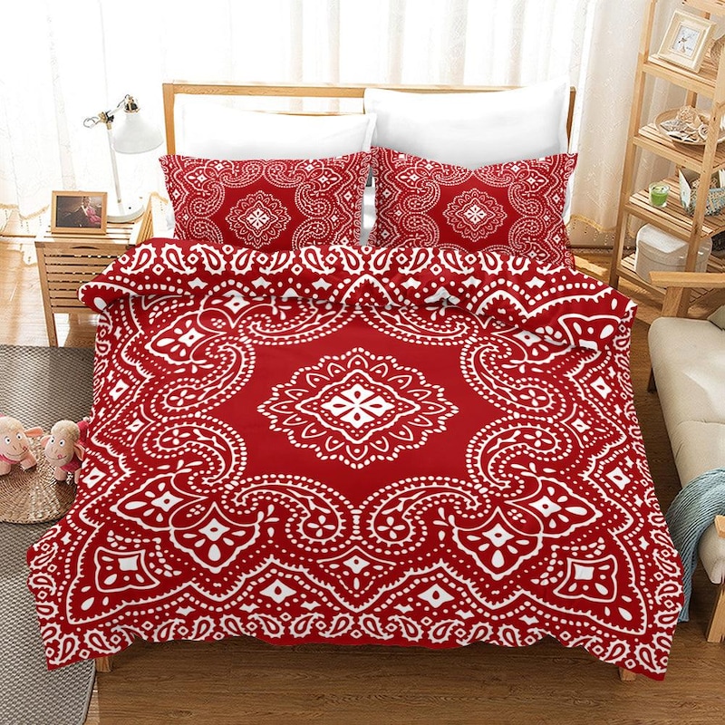 Red Duvet Cover - Etsy