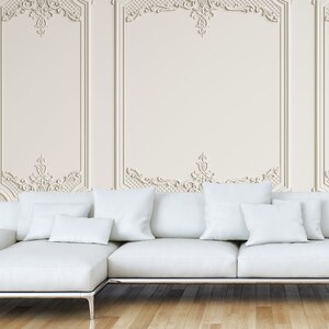 3D Embossed Cornice Wall Mural, Peel and Stick Wallpaper - Etsy
