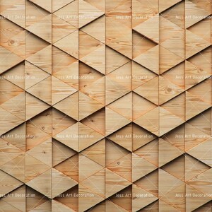 3D Wood Grain Wallpaper, Geometric Triangle Mural, Peel and Stick - Etsy