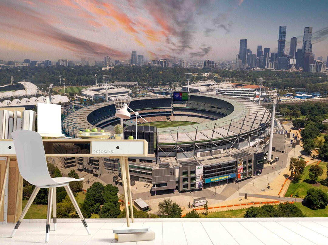 Melbourne Cricket Ground Stadium 3D Peel and Stick, Removable Wallpaper ...