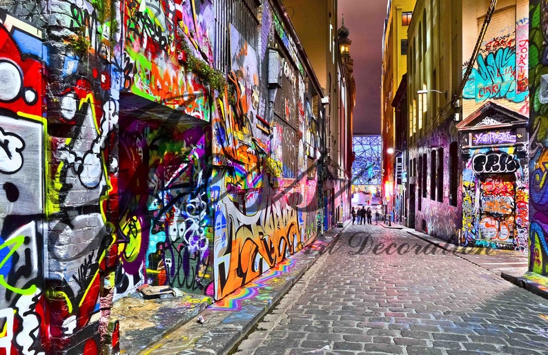 3D Graffiti Street Art Wallpaper Mural, Peel and Stick - Etsy