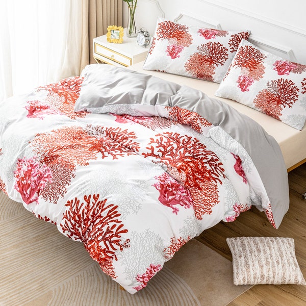 Coral Bedding - Etsy