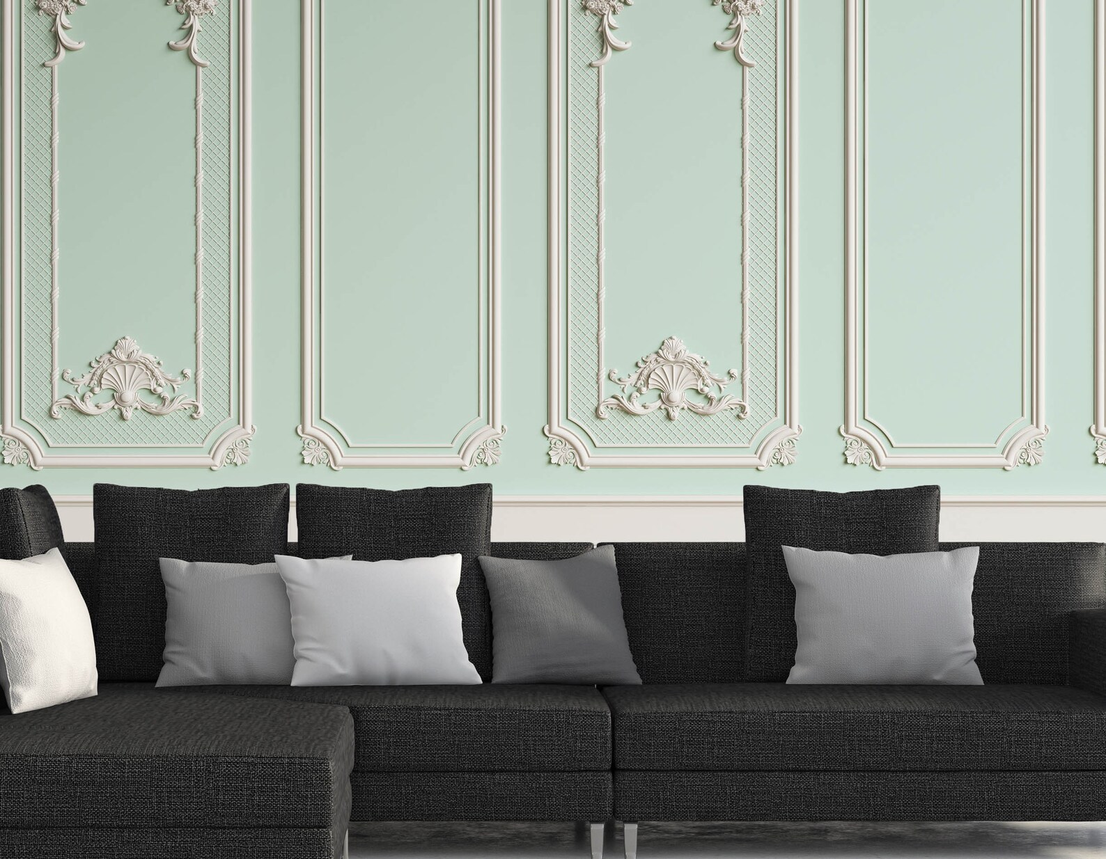 3D Molding Wallpaper, Embossed Cornice Wall Mural, Peel and Stick - Etsy