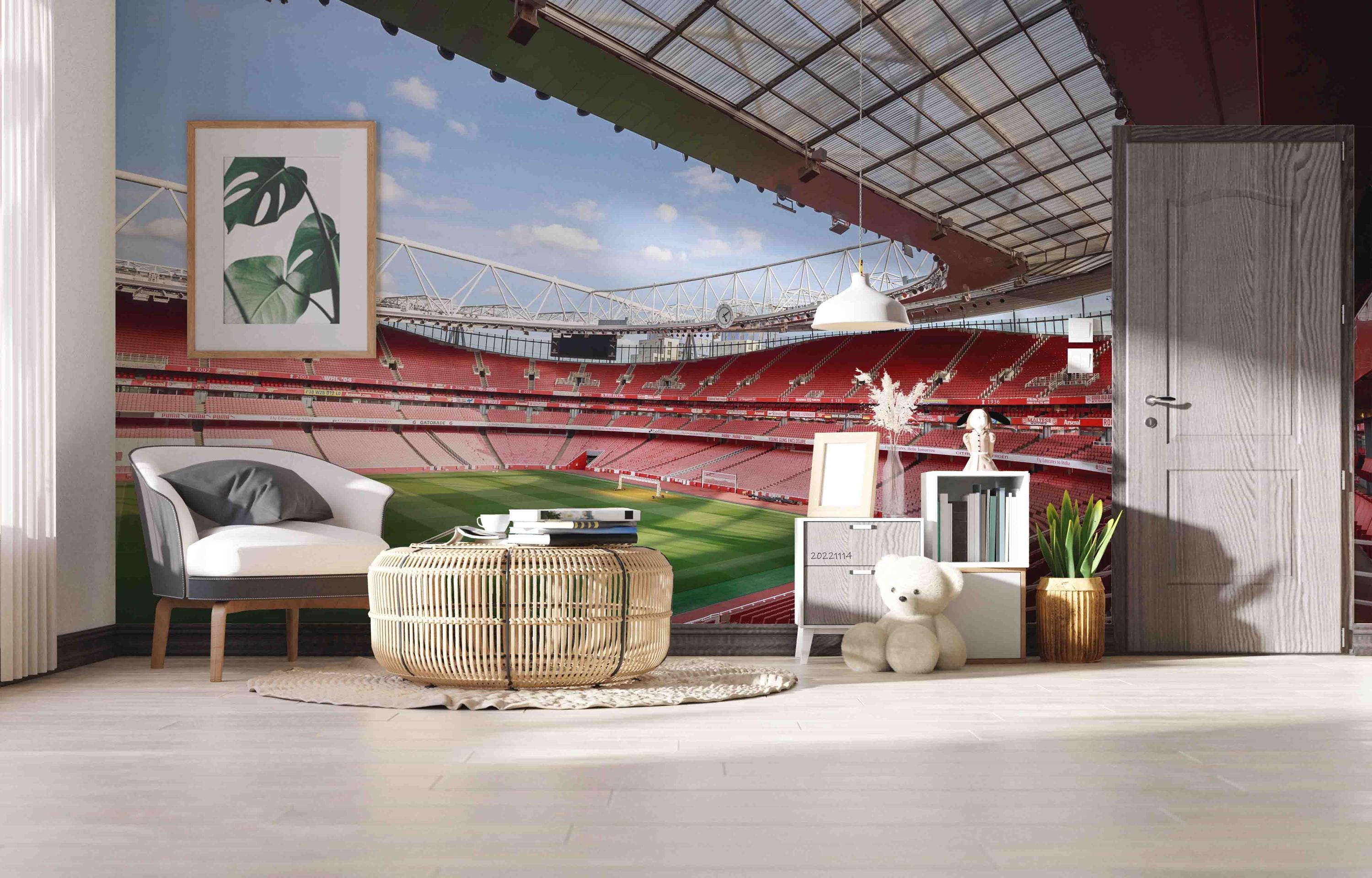 Emirates Stadium Wallpaper Mural – Peel and Stick, Sports Wall Art - Etsy